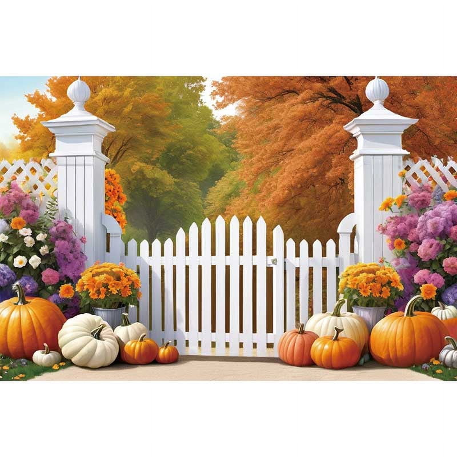 Autumn Photo Studio Background Thanksgiving Gard Fce Flower Backdrop ...