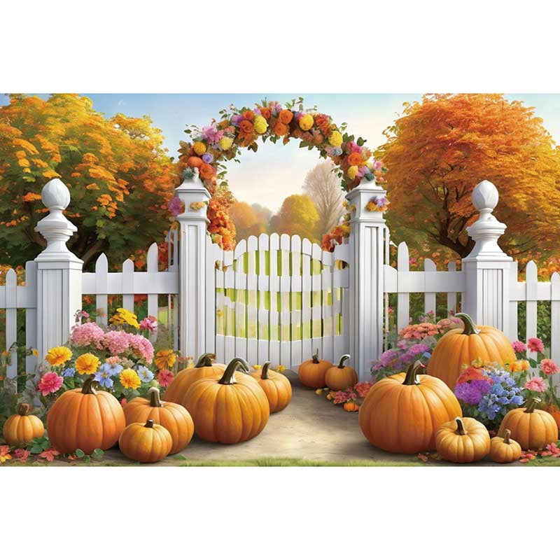 Autumn Photo Studio Background Thanksgiving Gard Fce Flower Backdrop ...