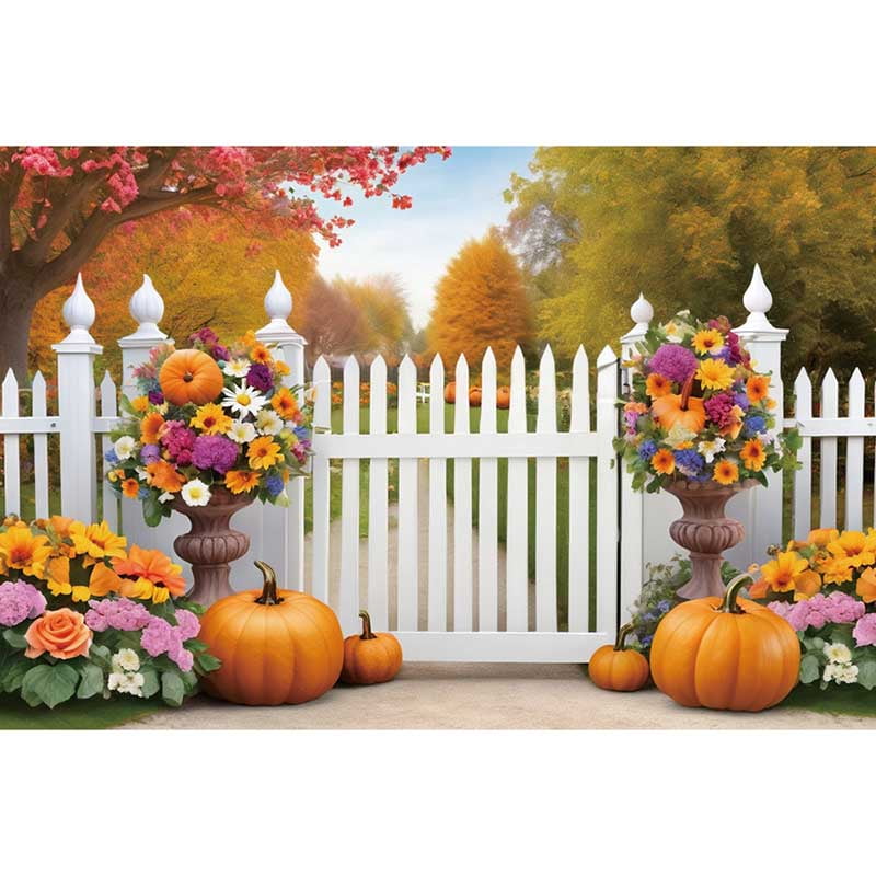 Autumn Photo Studio Background Thanksgiving Gard Fce Flower Backdrop ...