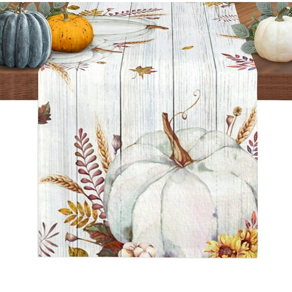 Autumn Plant Flowers Pastoral Style Retro Table Runner ration Home r ...