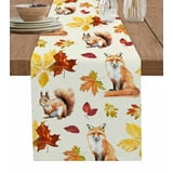 Autumn Plant Flowers Pastoral Style Retro Table Runner ration Home r ...