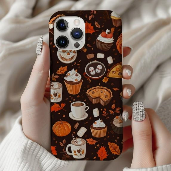 Autumn Pumpkin Case Pie Cocoa Cupcakes Art Cover for iPhone 17 through 11 Pro Max - Walmart.com