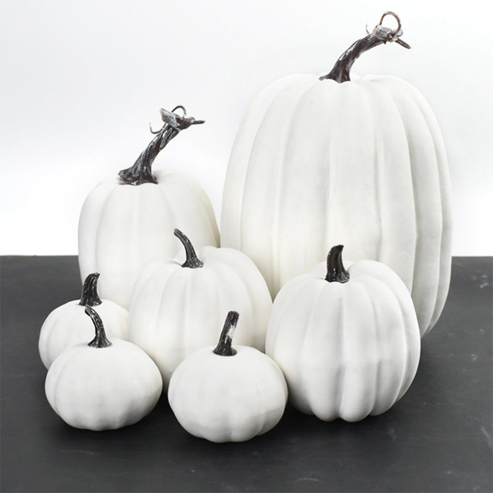 Autumn Pumpkin Decor 7PCS – Artificial Pumpkins for Halloween and Fall ...
