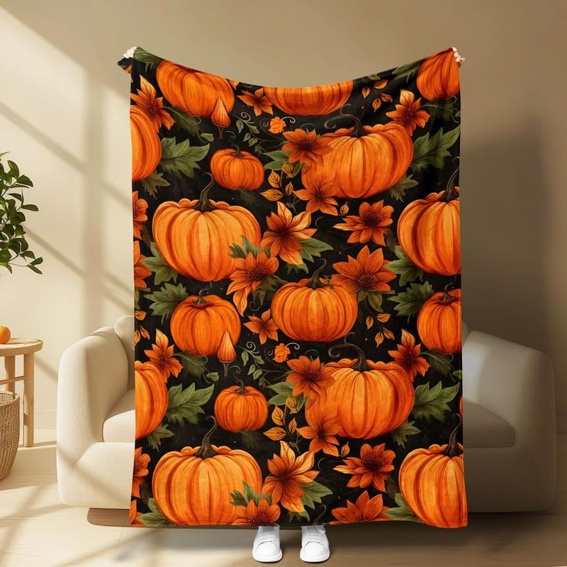 Autumn Pumpkin Flavored Blanket, Soft Skin-Friendly Comfortable ...