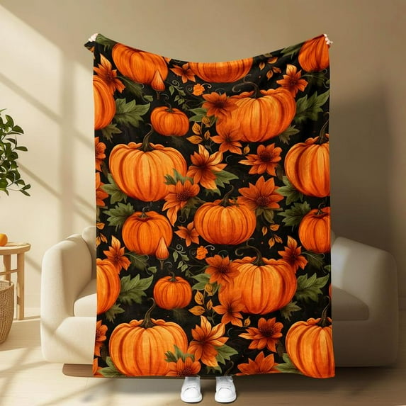Autumn Pumpkin Flavored Blanket, Soft Skin-Friendly Comfortable ...