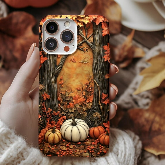 Autumn Pumpkin Forest Fall Woodland Scene Mag-Compatible Case with ...