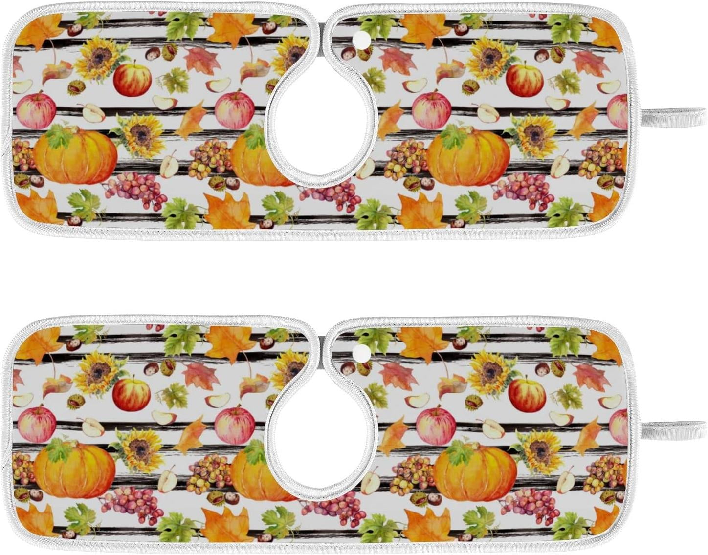 Autumn Pumpkin Grape Sink Splash Guard for Faucet 2 Packs Faucet ...