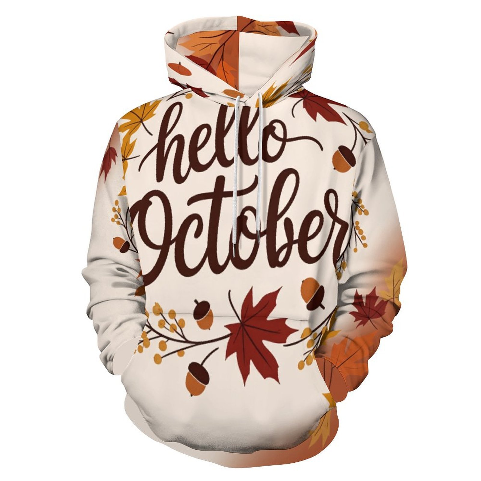 Autumn Pumpkin Leaves Thanksgiving Men's Women New Sweatshirt Hoodie ...
