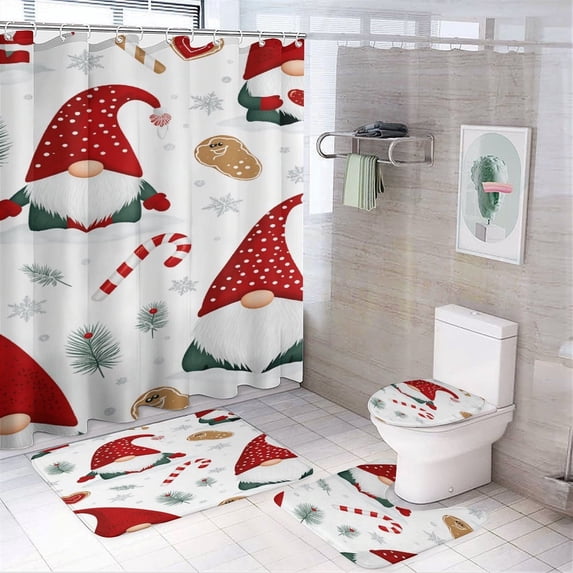 Autumn Pumpkin Leaves Thanksgiving Shower Curtain Waterproof Bathroom ...