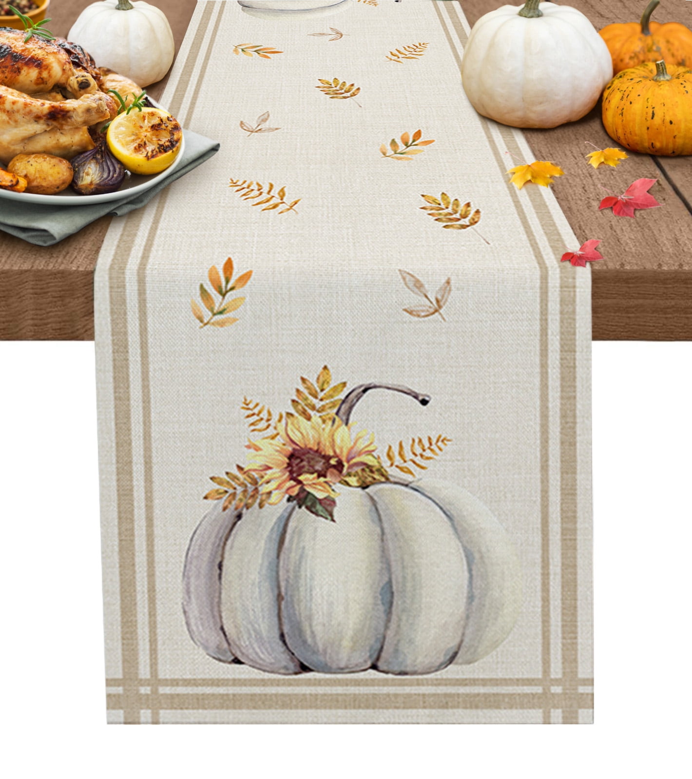 Autumn Pumpkin Maple Leaf Tableware Mat Festival Wedding Home r Kitchen ...