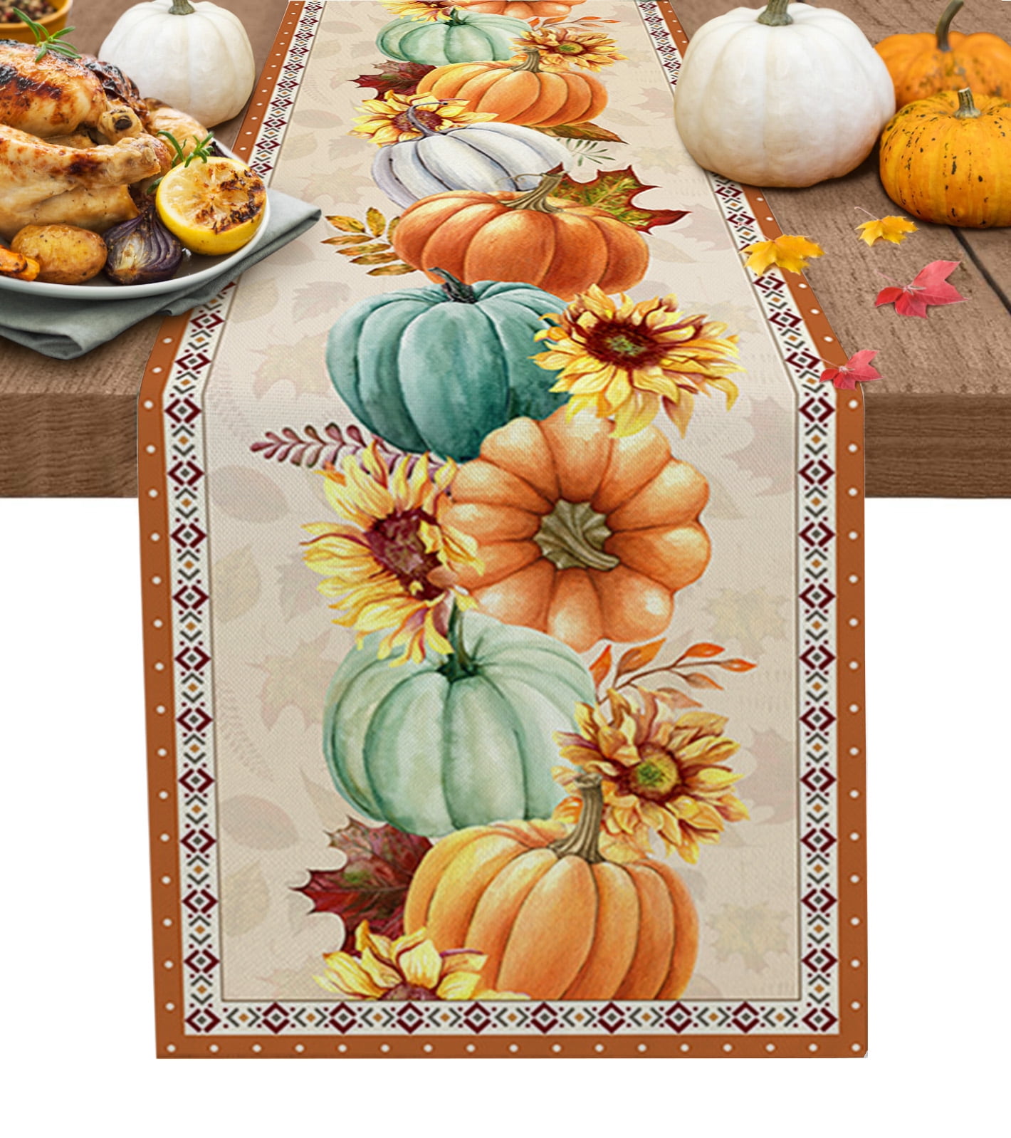 Autumn Pumpkin Maple Leaf Tableware Mat Festival Wedding Home r Kitchen ...