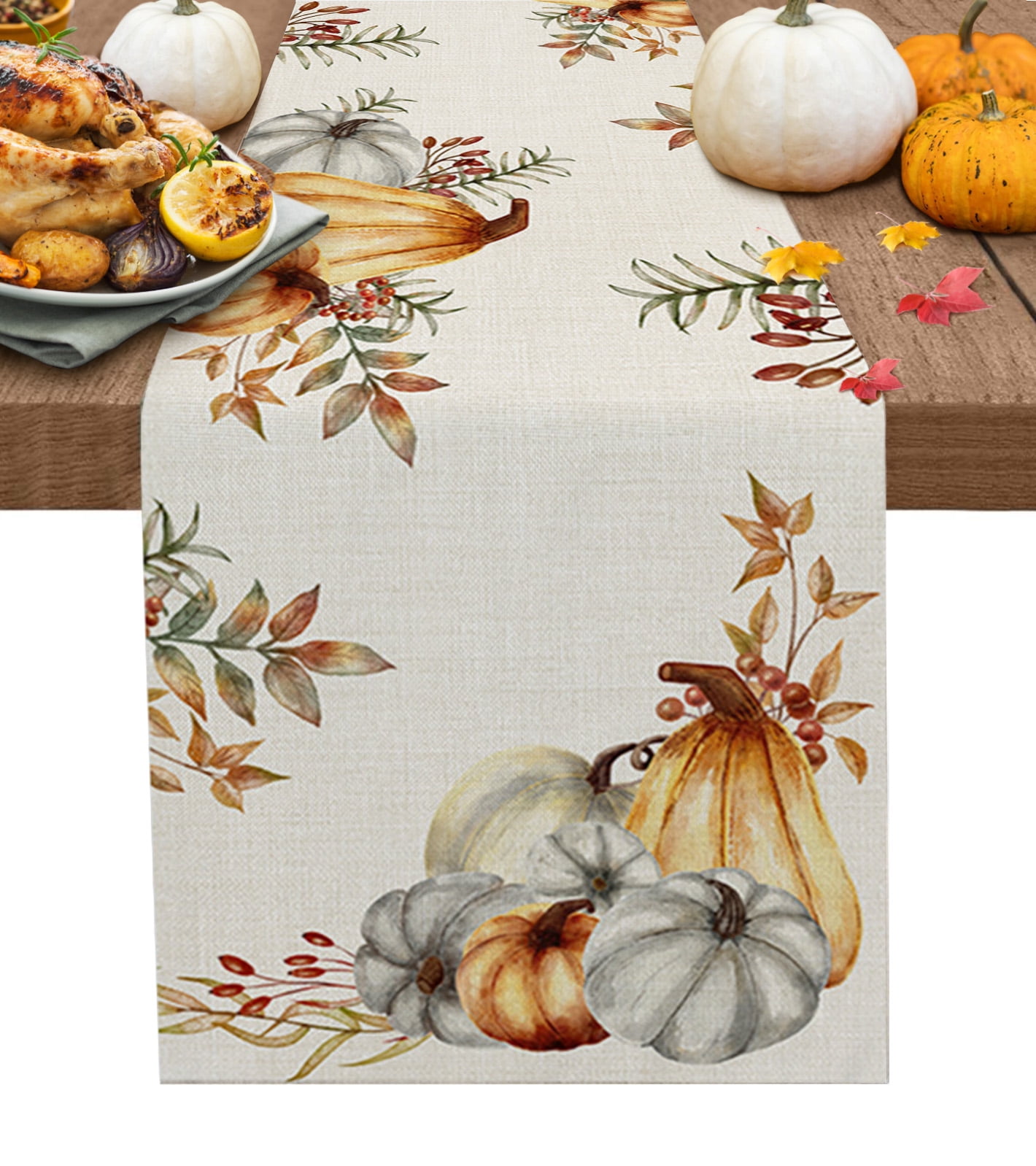 Autumn Pumpkin Maple Leaf Tableware Mat Festival Wedding Home r Kitchen ...