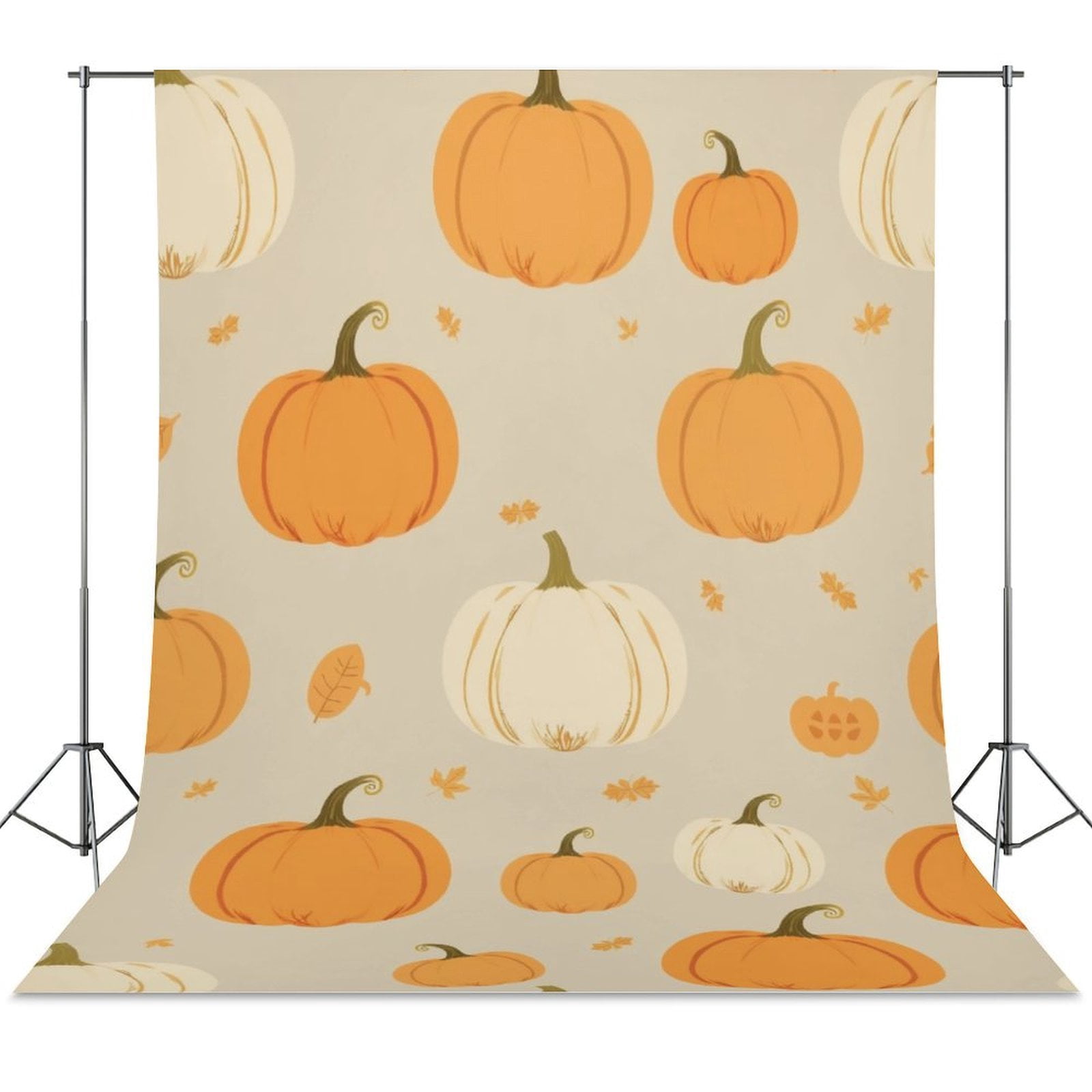 Autumn Pumpkin Pattern Backdrop Baby Shower Newborn Portrait Girl Boy ...