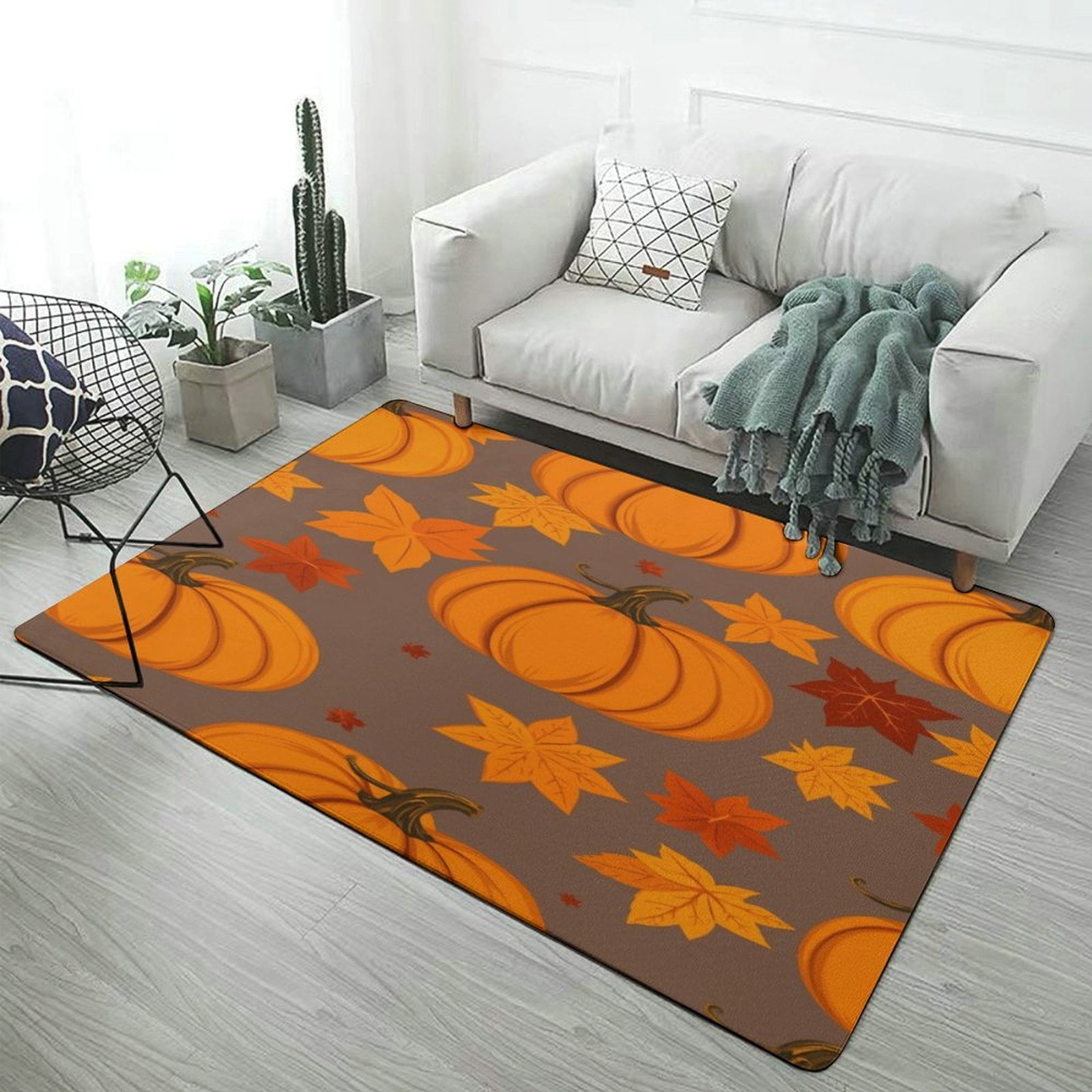 Autumn Pumpkin Pattern Carpets for Living Room Luxury Rations Sofa ...