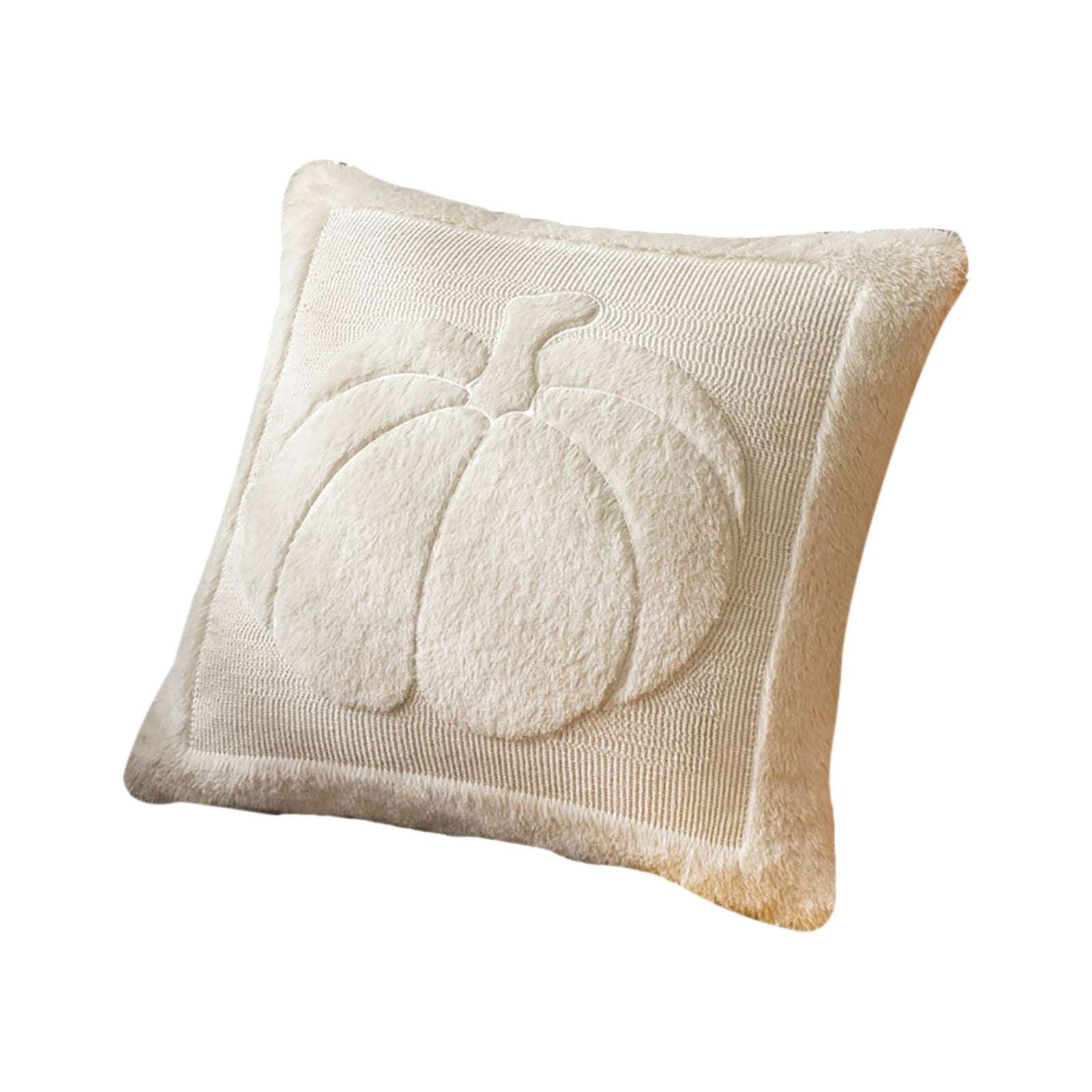 Autumn Pumpkin Pillow Covers 20 x 20 Inch Fall Decorations Fur Cushion ...
