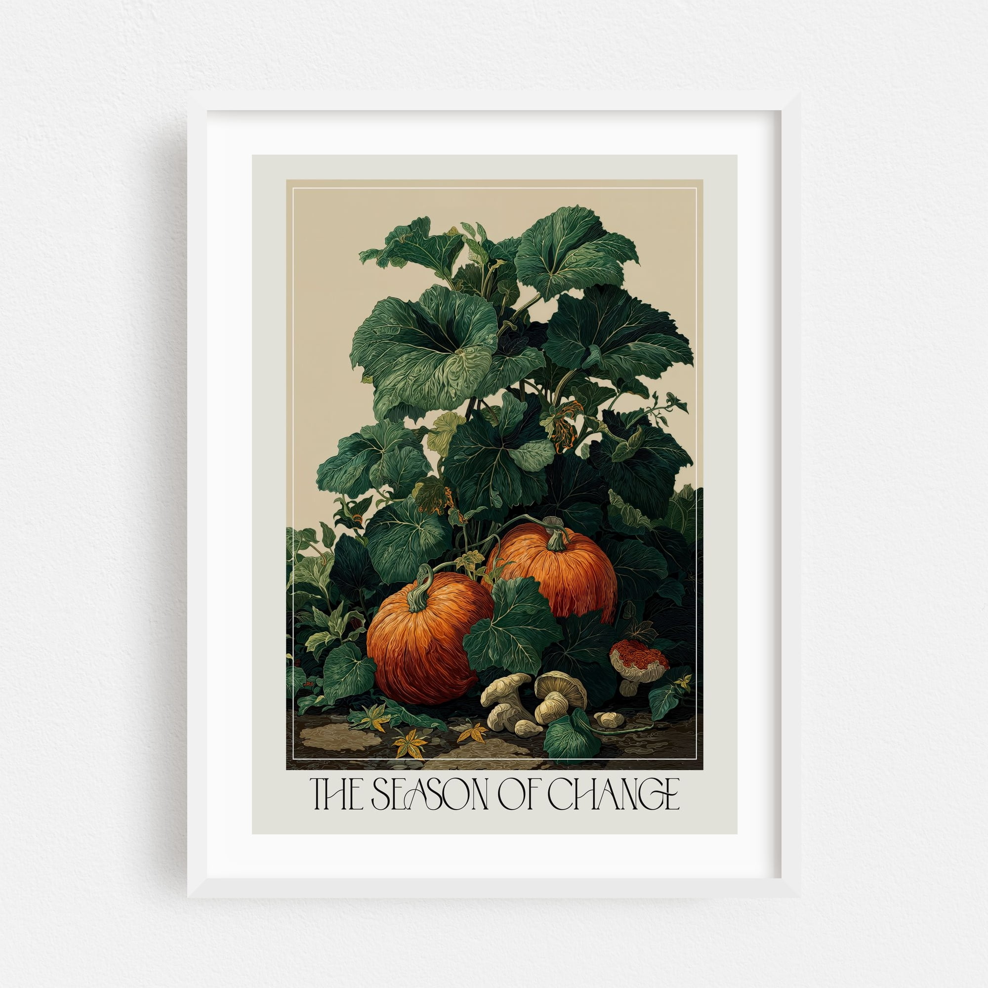 Autumn Pumpkin Print Botanical printable Fall Decor vintage ...