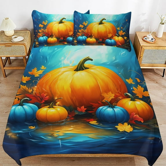 Autumn Pumpkin Thanksgiving (140)-1 Duvet Cover 3pcs Set Themed ...