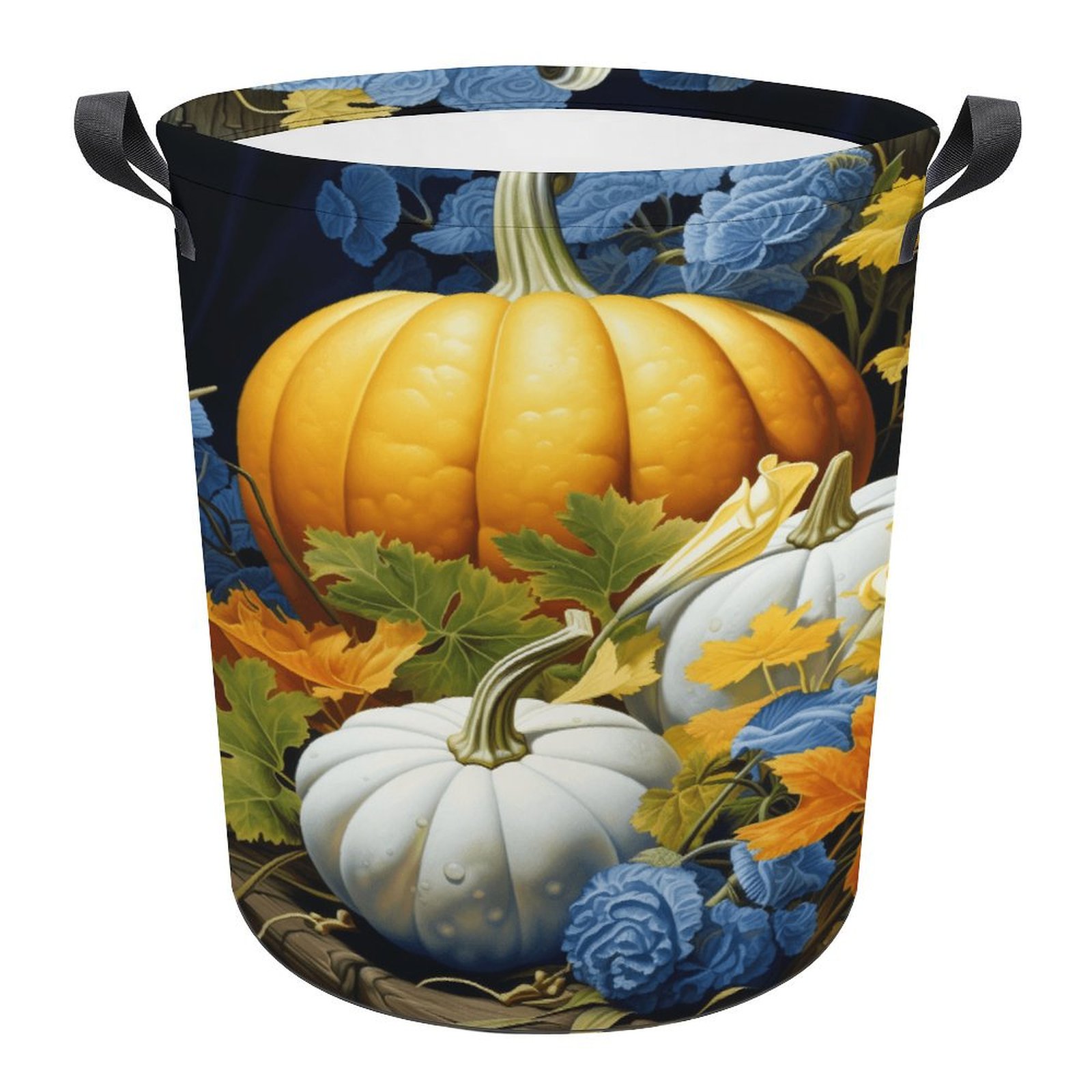 Autumn Pumpkin Thanksgiving Print Foldable Laundry Basket for Clothes ...