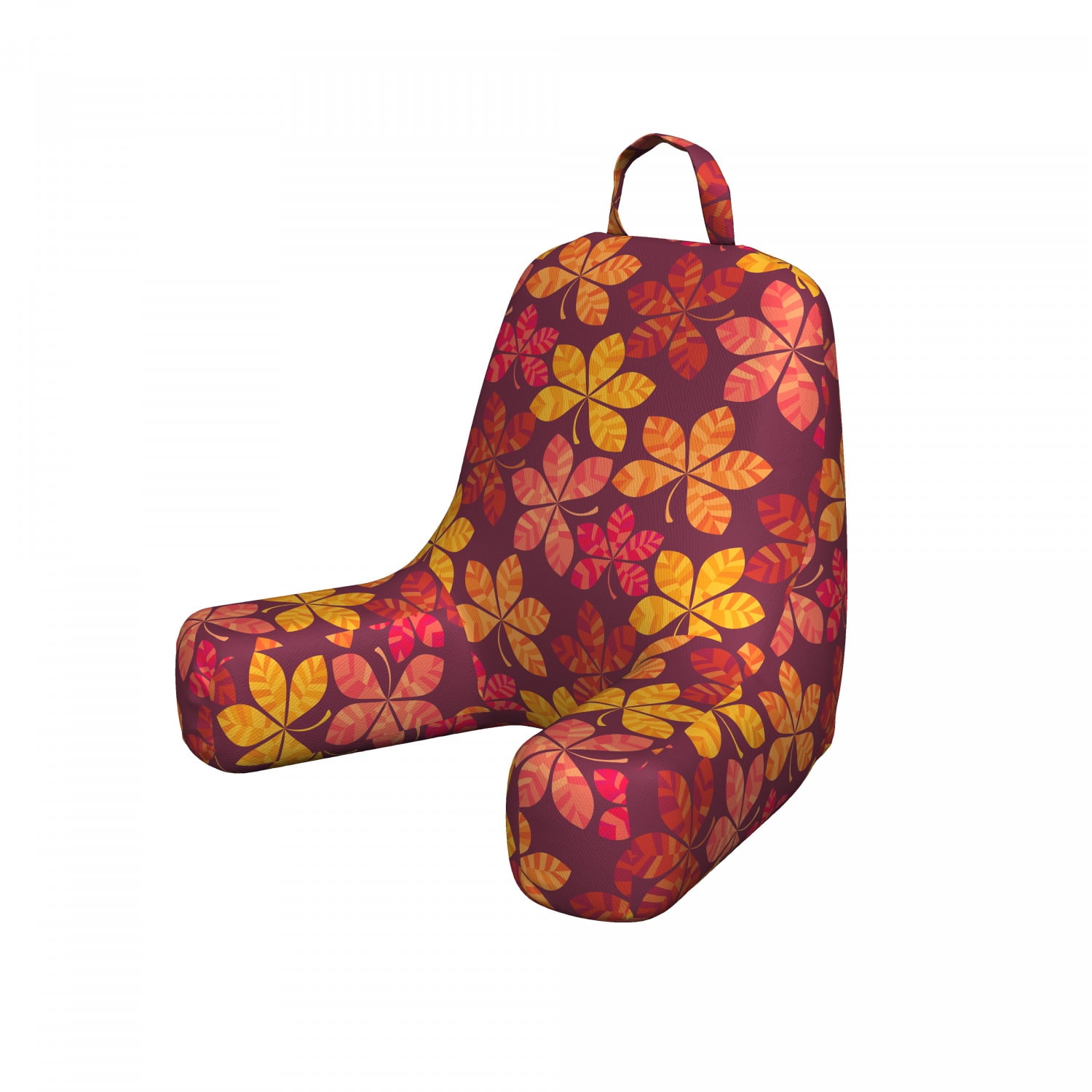 Autumn Reading Pillow Cover, Warm Tones Repeating Leaves Design ...