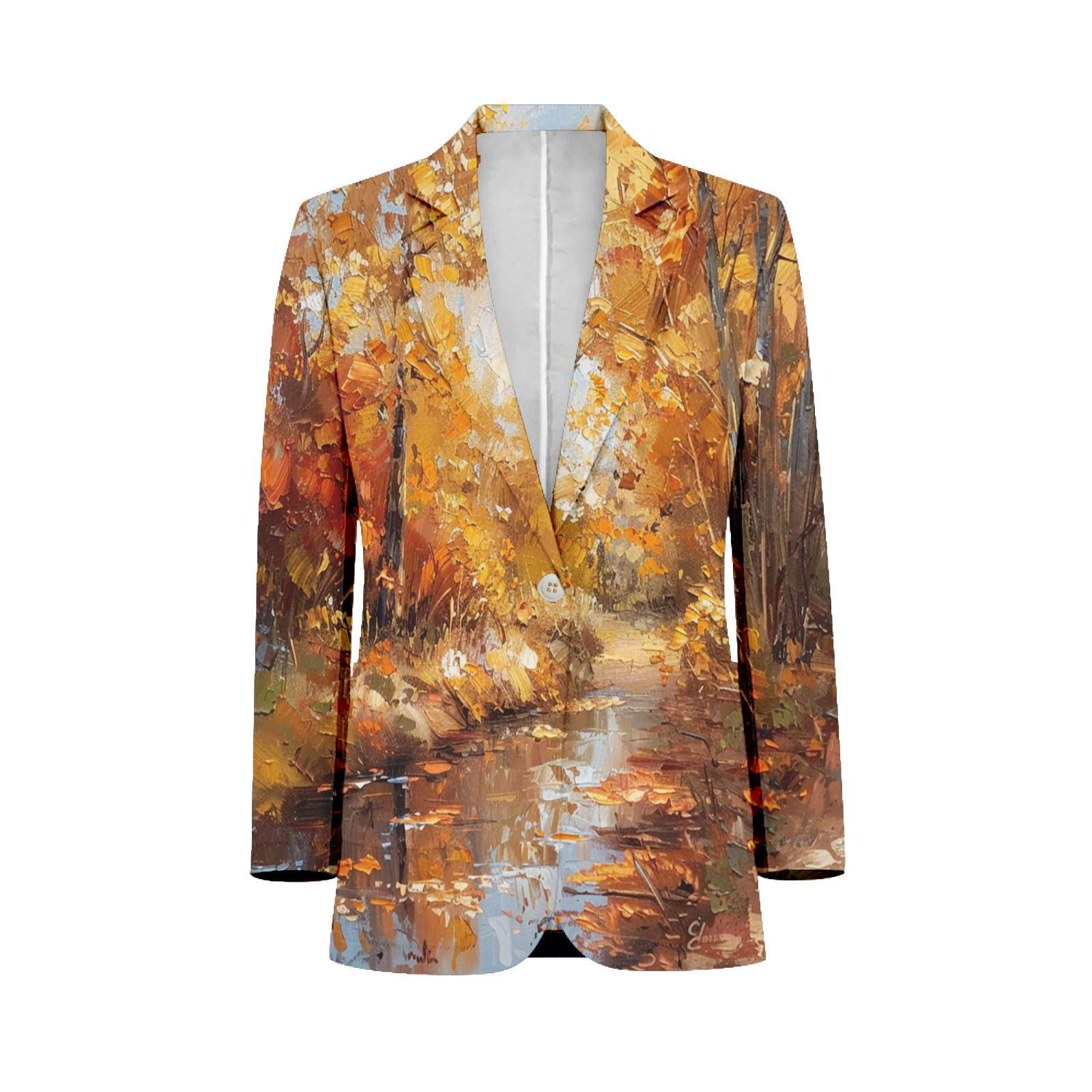 Autumn Red Maple Forest Customized Men's Suits full man Shawl Collar ...
