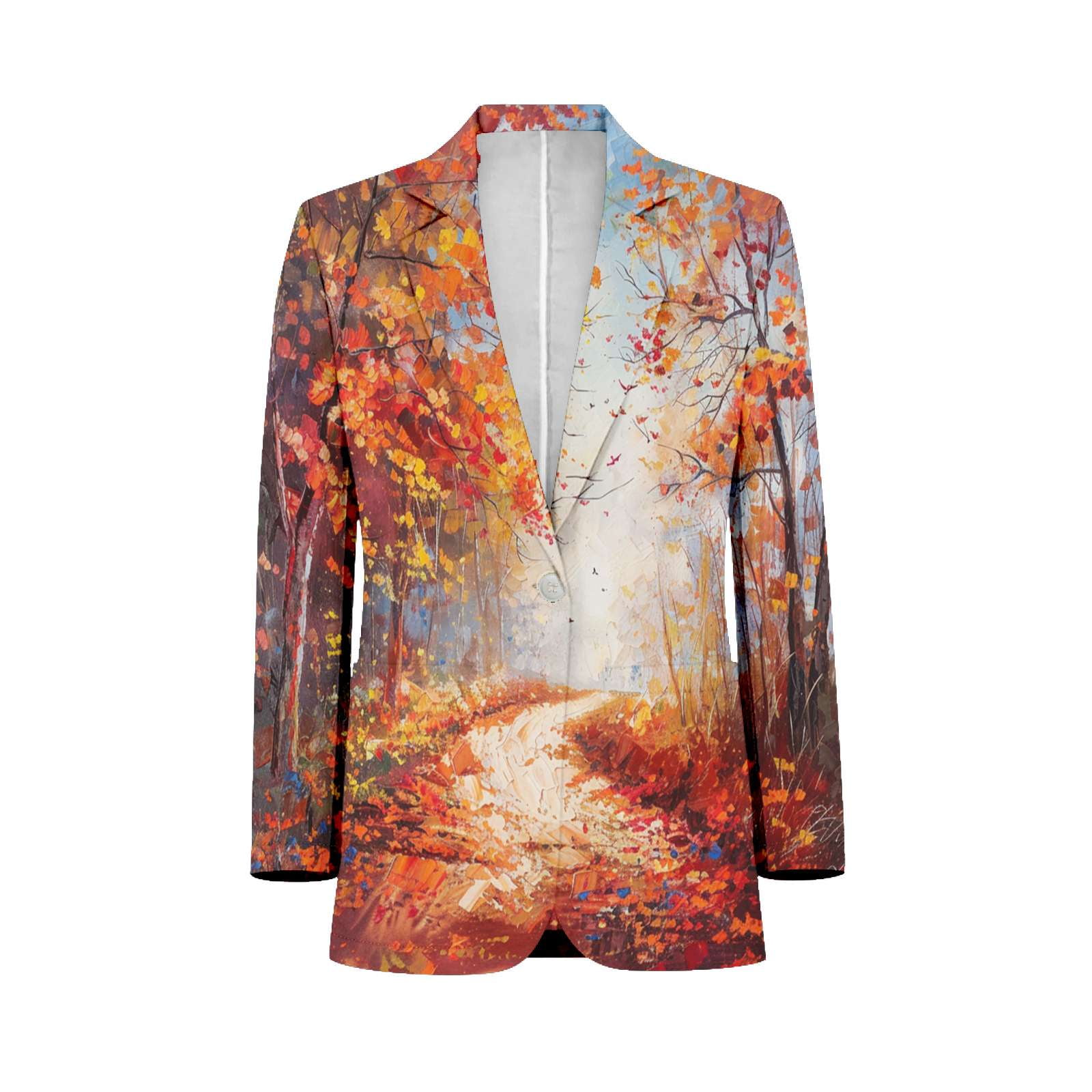 Autumn Red Maple Forest Men Blazers Slim Clothing Summer Jacket Man ...