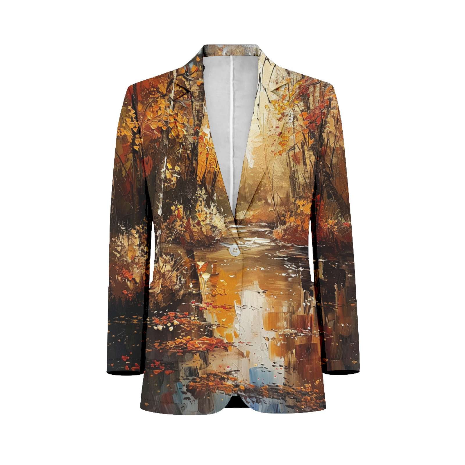 Autumn Red Maple Forest Men Blazers Slim Clothing Summer Jacket Man ...
