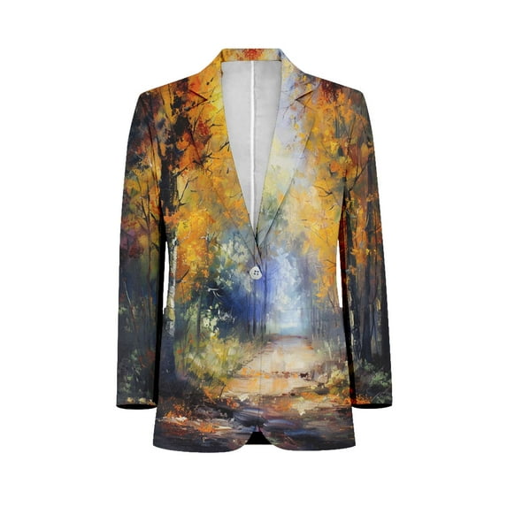 Autumn Red Maple Forest Men Blazers Slim Clothing Summer Jacket Man ...