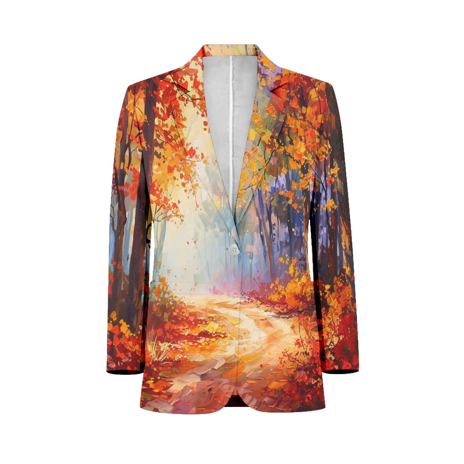 Autumn Red Maple Forest Men Blazers Slim Clothing Summer Jacket Man ...