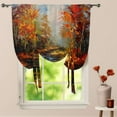 Autumn Red Maple Forest Window Curtain for Living Room Roman Curtain ...