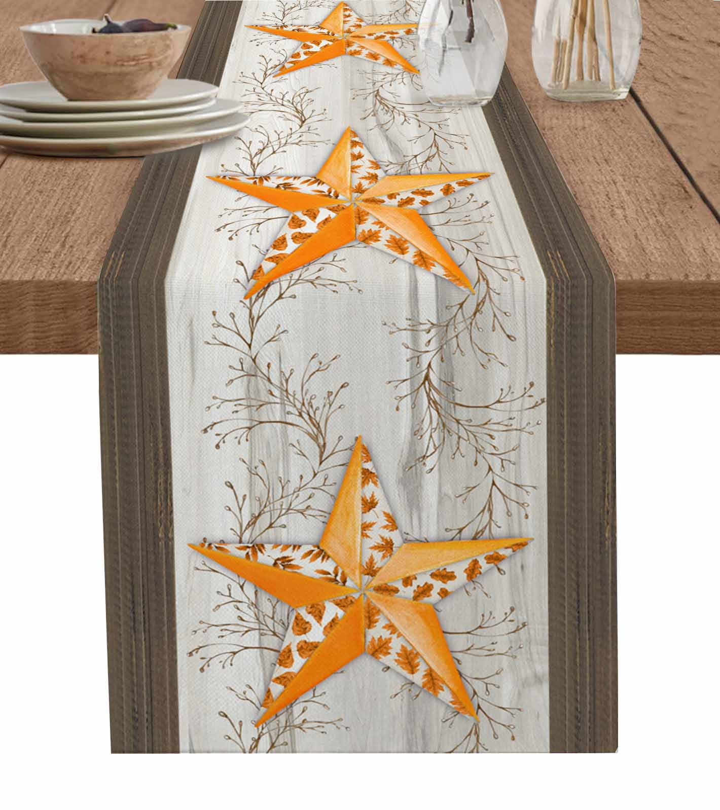 Autumn Retro Vine Pentagram Table Runners Dresser Scarf Table r Wedding ...