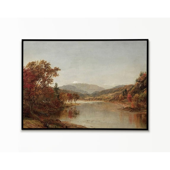 Autumn River Forest Fall Scenery Nature Landscape Poster Art Unframed ...