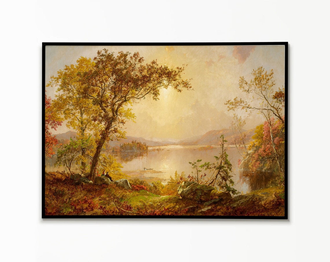 Autumn River Landscape Poster, Wall Art, Poster Art, Landscape Art ...