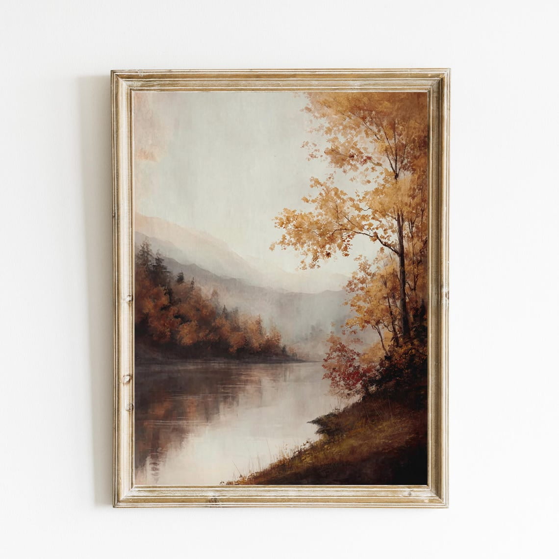 Autumn River Print Poster Moody Fall Print Poster Dark Autumn Decor ...