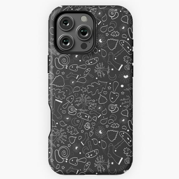 Autumn Rocks Retro Fall Pattern Art iPhone Case 11 12 13 14 15 16 17 ...