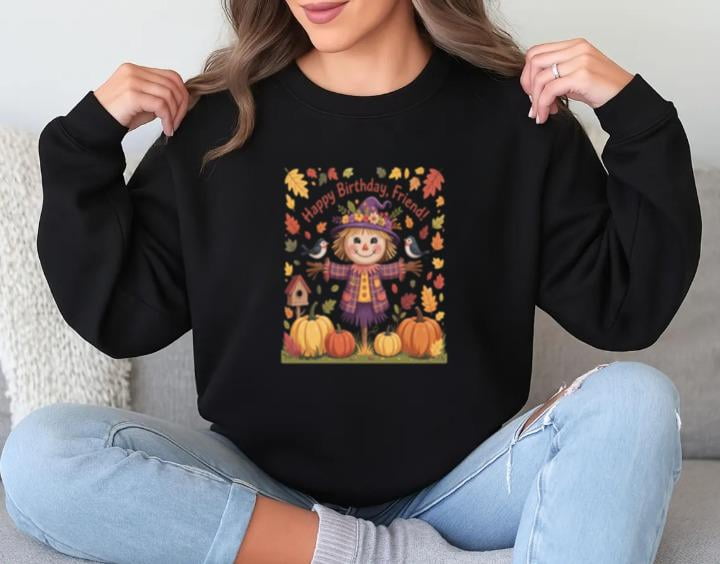 Autumn Scarecrow Pumpkin Fall Season Halloween Pullover Sweatshirt ...