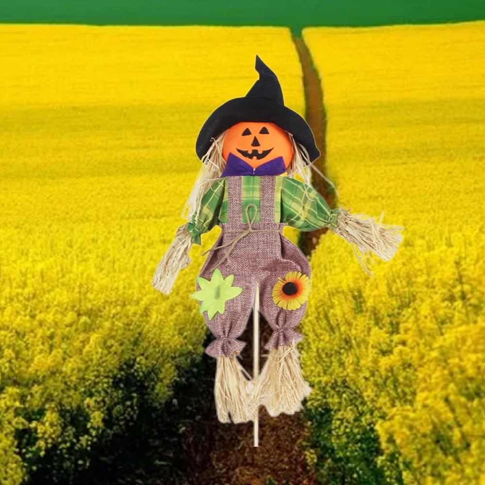 Autumn Scarecrows Decor, Small Fall Harvest Standing Scarecrow for ...