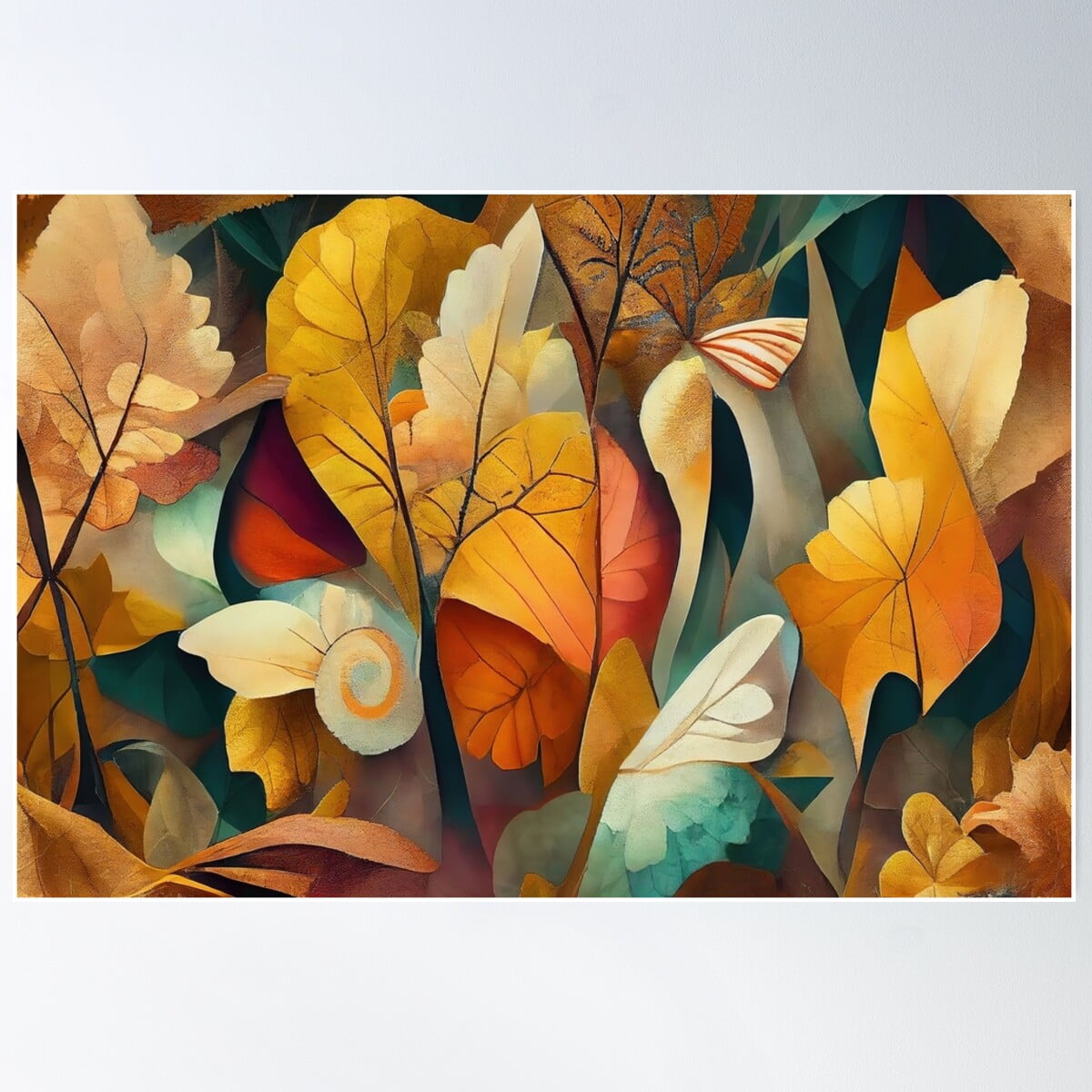 Autumn Scenery Art Deco Fall Landscape Colorful Decor Poster Wall Art ...