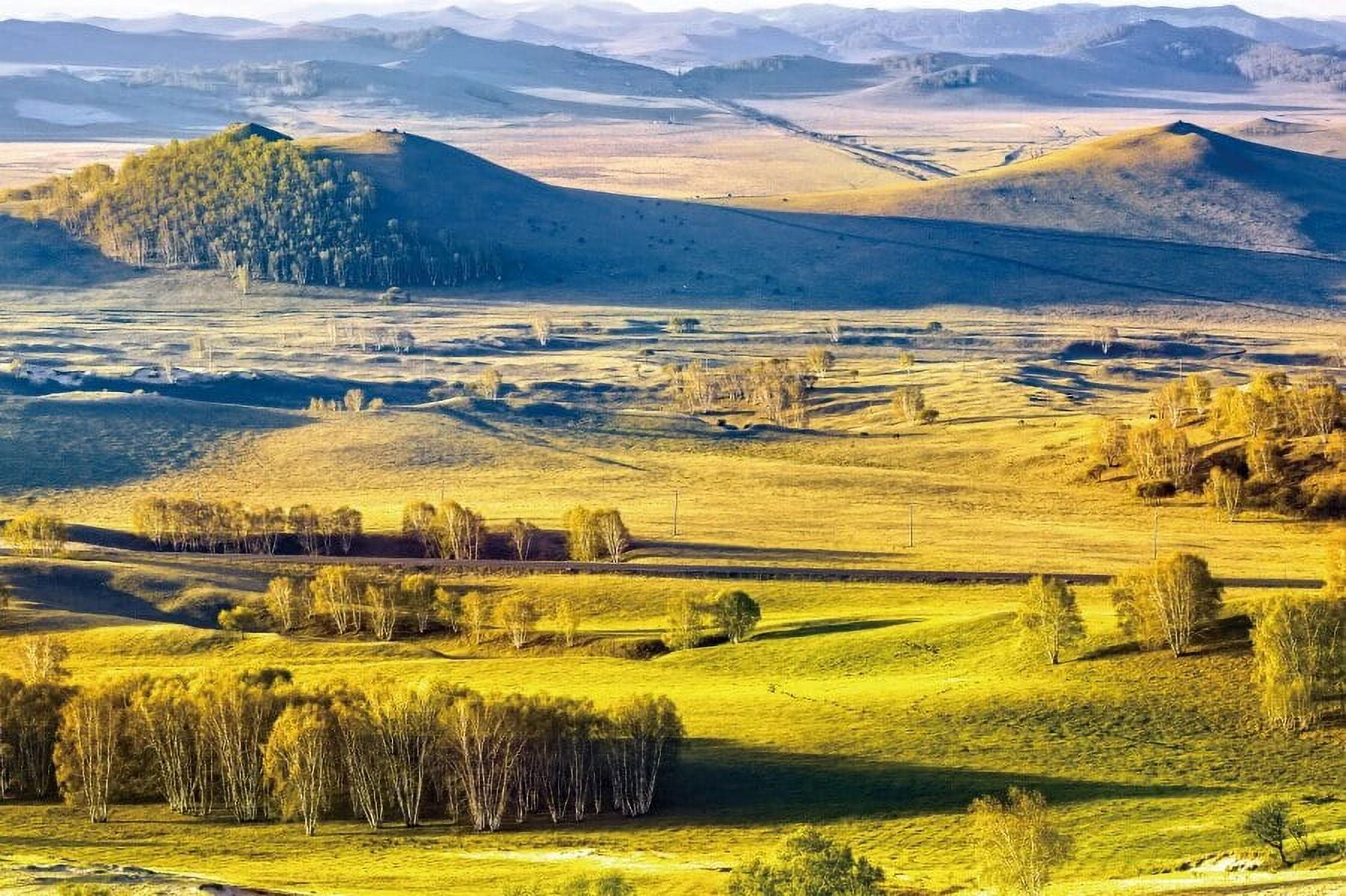 Autumn Scenery Mountain Photography Backdrop Sunrise Fall Woods ...