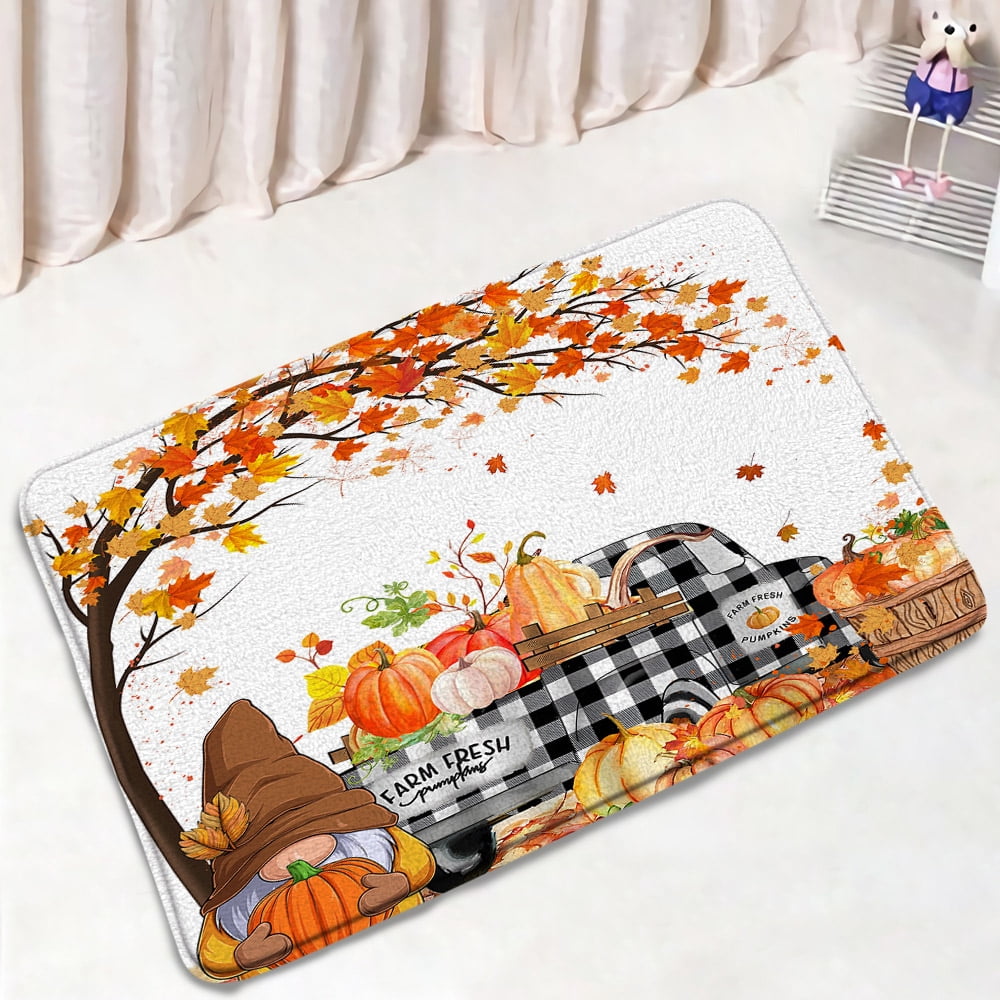 Autumn Shower Curtain Set Farm Maple Tree Pumpkin Sunflower ...