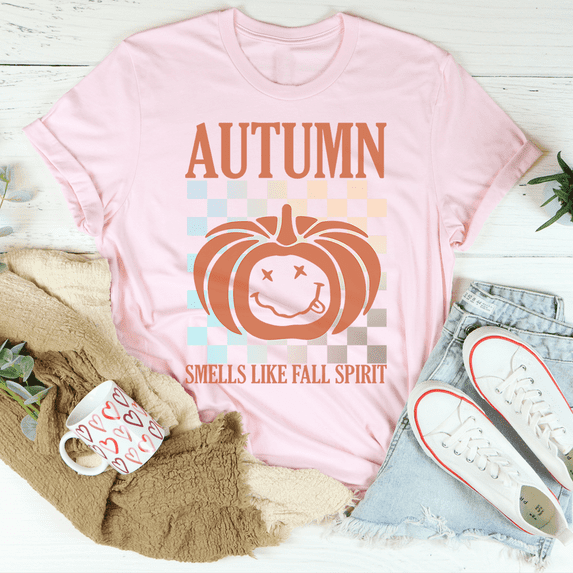 Autumn Smells Like Fall Spirit Tee Peachy Sunday T-Shirt - Walmart.com