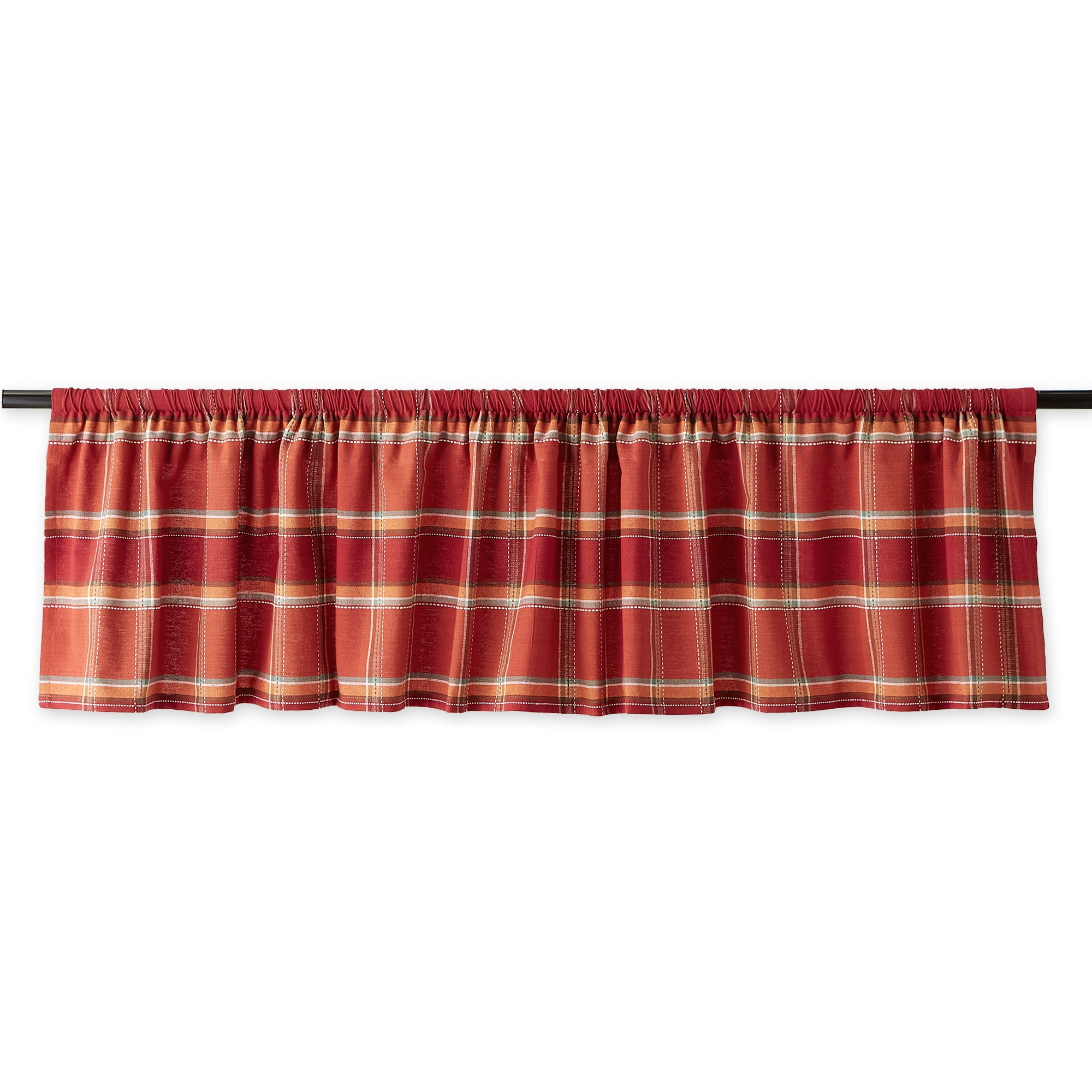 Autumn Spice Plaid Window Valance 72x14 - Walmart.com