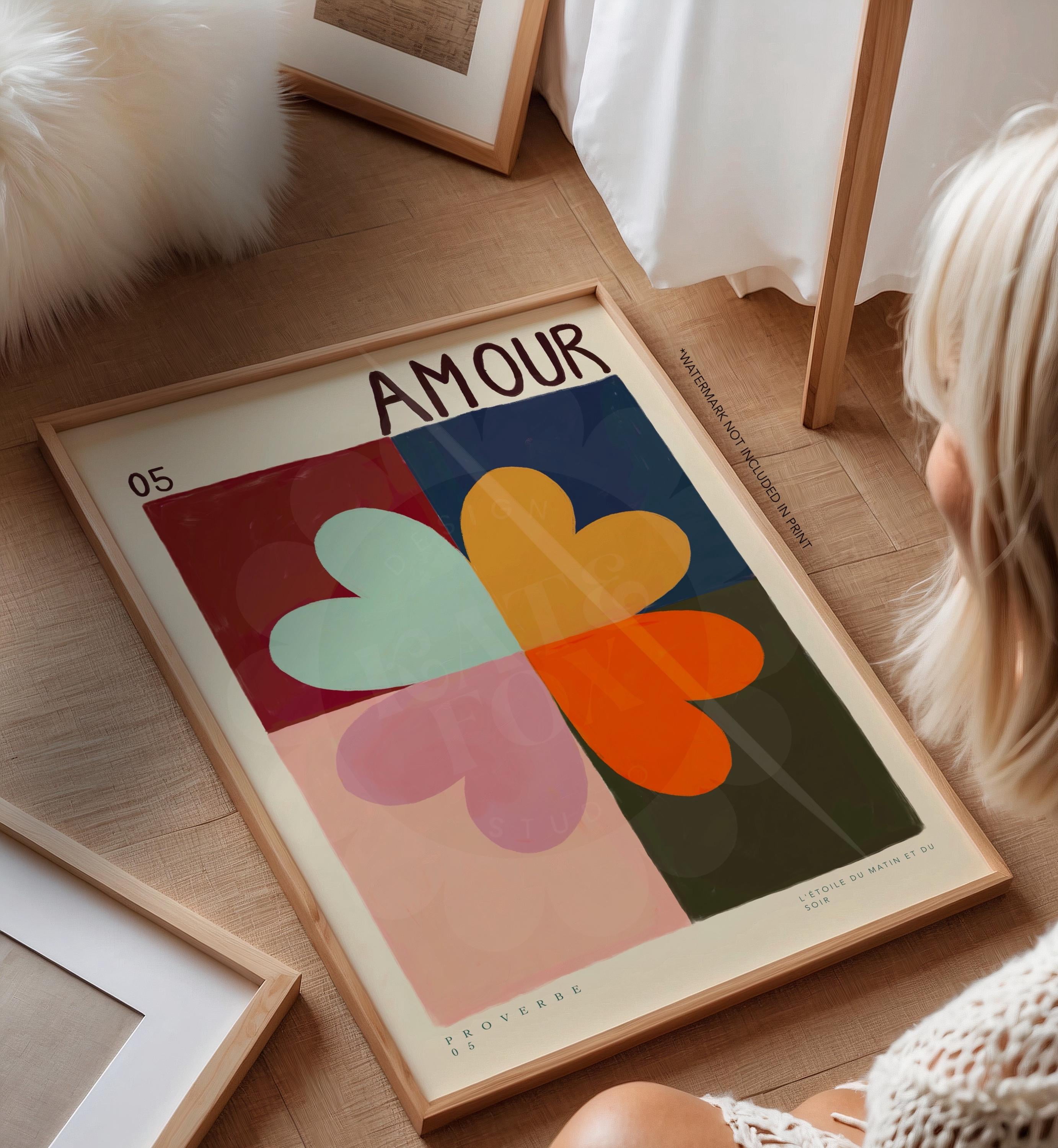 Autumn Sun Art Print Colourful Handrawn Gallery Wall Art Home Decor ...