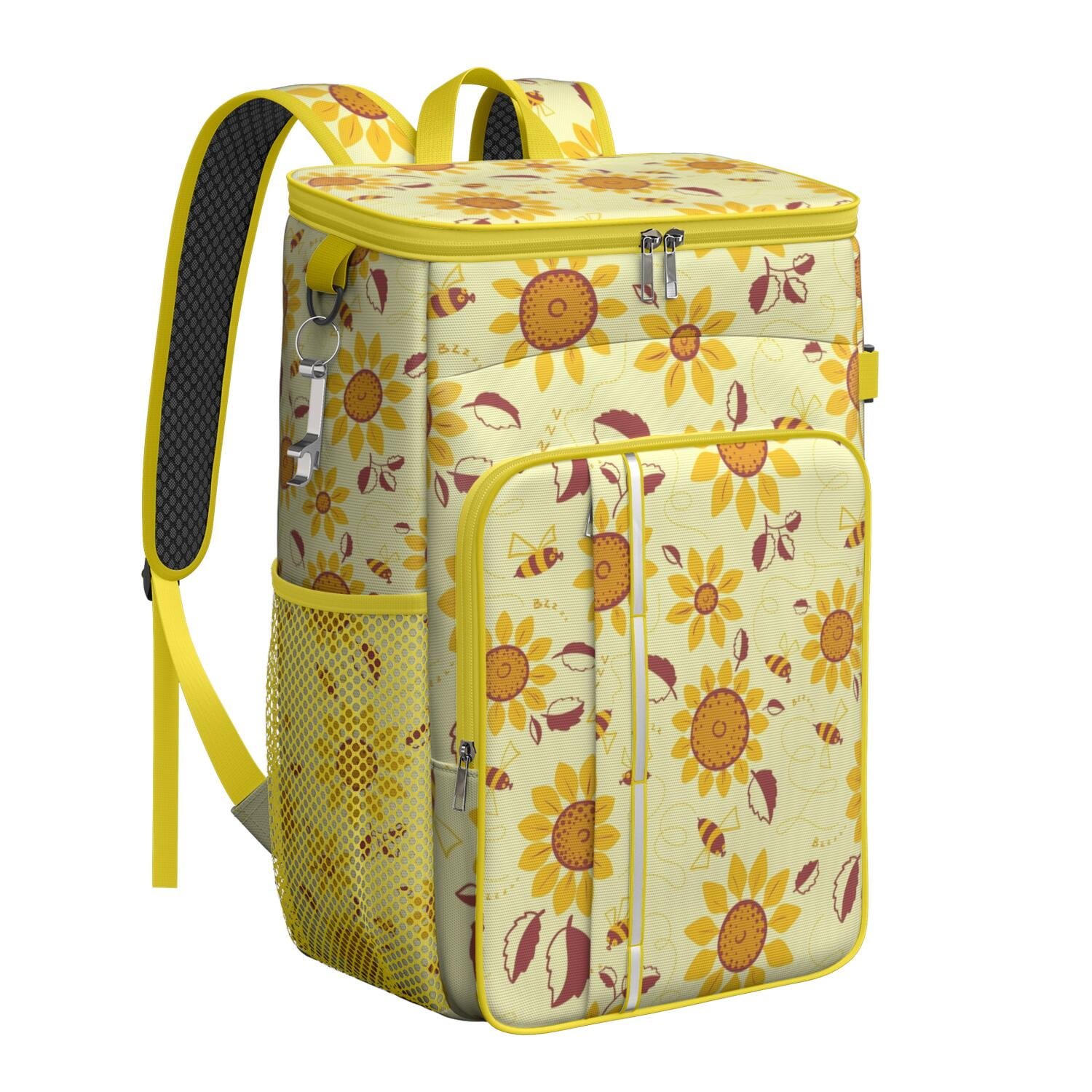 Autumn Sunflower Illustration Cooler Backpack - 20L Leakproof Insulated ...