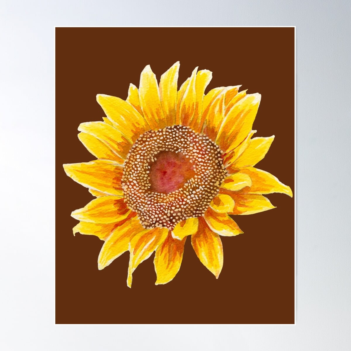 Autumn Sunflower Poster Wall Art, Modern Wall Decor For Living Room ...