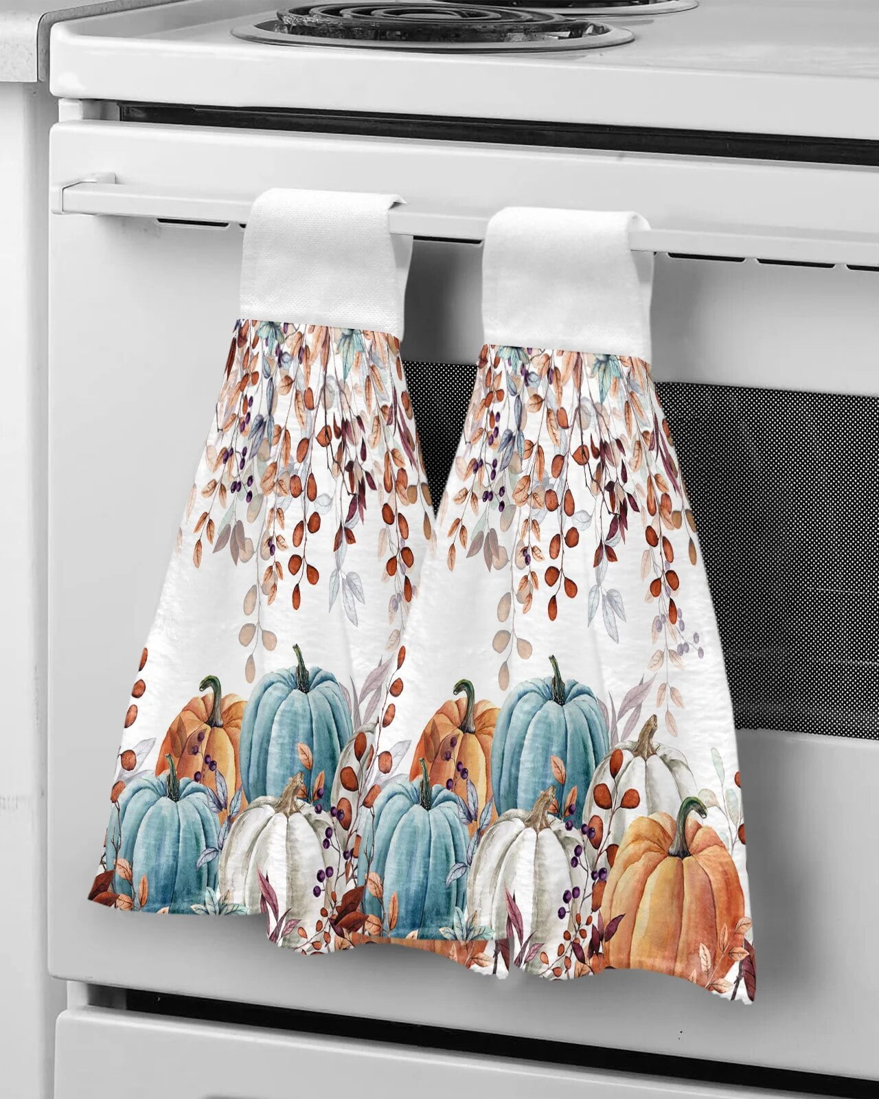 Autumn Sunflower Pumpkin Hand Towels Kitchen Microfiber Dishcloths ...