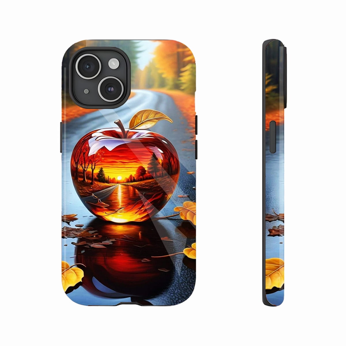 Autumn Sunset Apple Phone Case for Fashionable Shoppers Stylish Durable ...