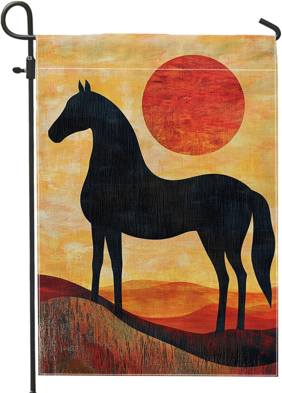 Autumn Sunset Horse Garden Flag Double Sided Outdoor Lawn Decoration ...