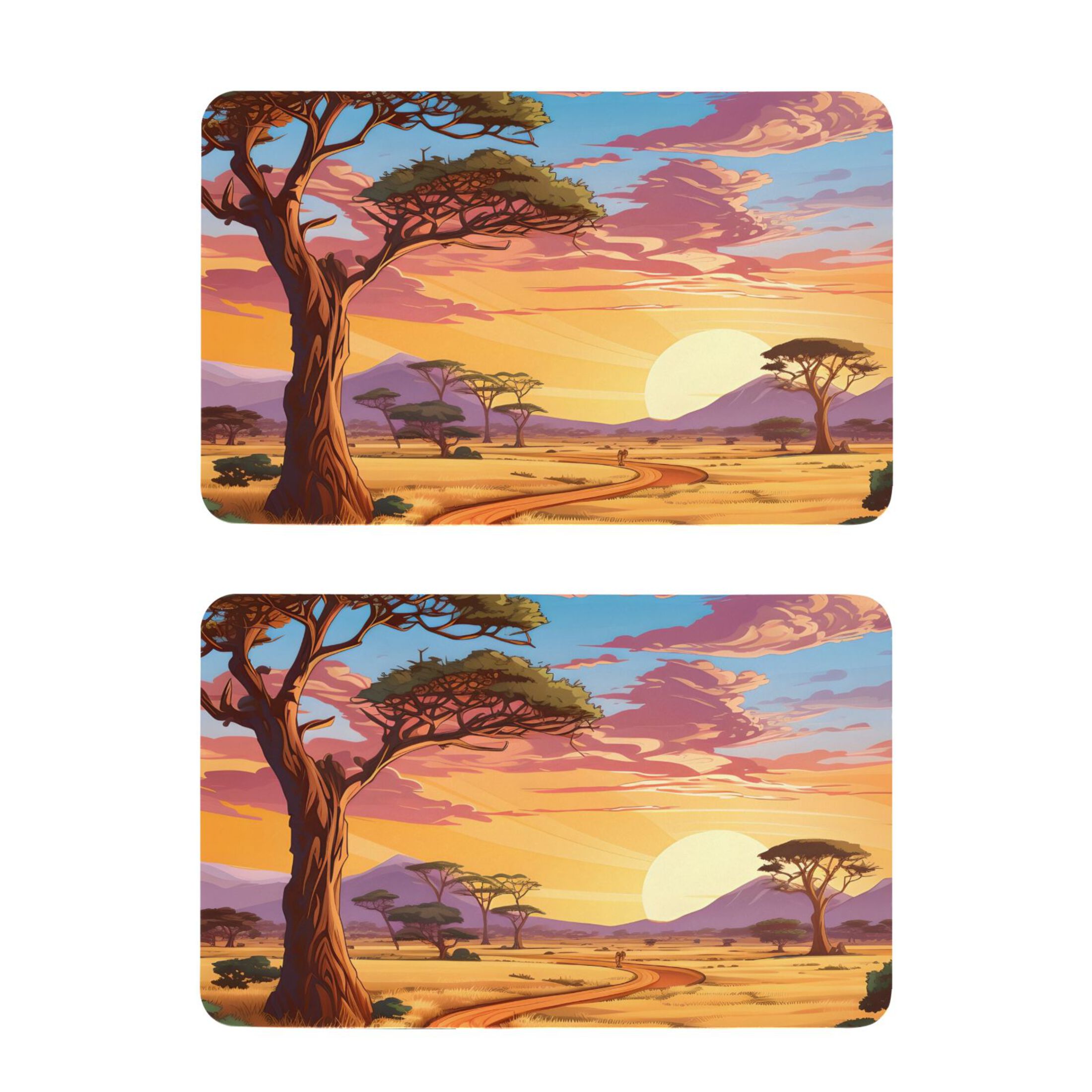 Autumn Sunset Landscape Fridge Magnetic Sticker Refrigerator Magnets Kitchen Dishwasher Office ...