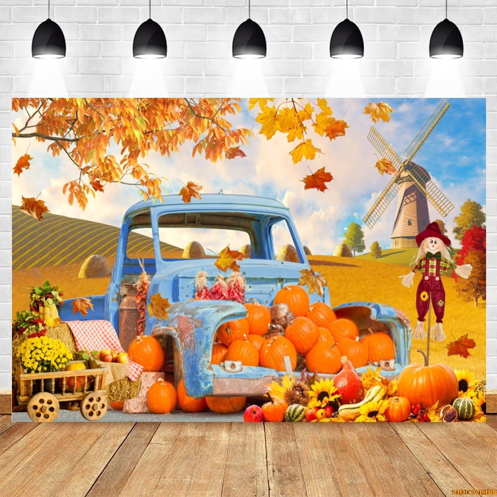 Autumn Sunshine Wheat Fields Backdrop for Photography Fall Farm Harvest ...