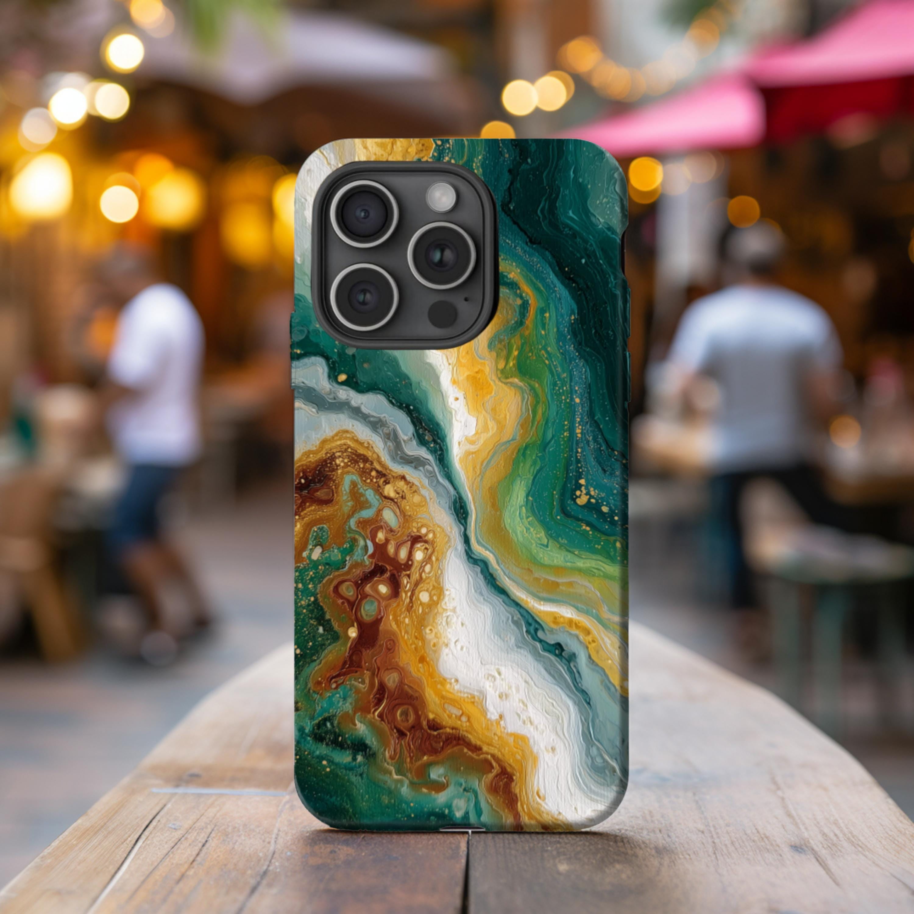 Autumn Swirl Acrylic Art Warm Tone Protective Case for iPhone 17 ...